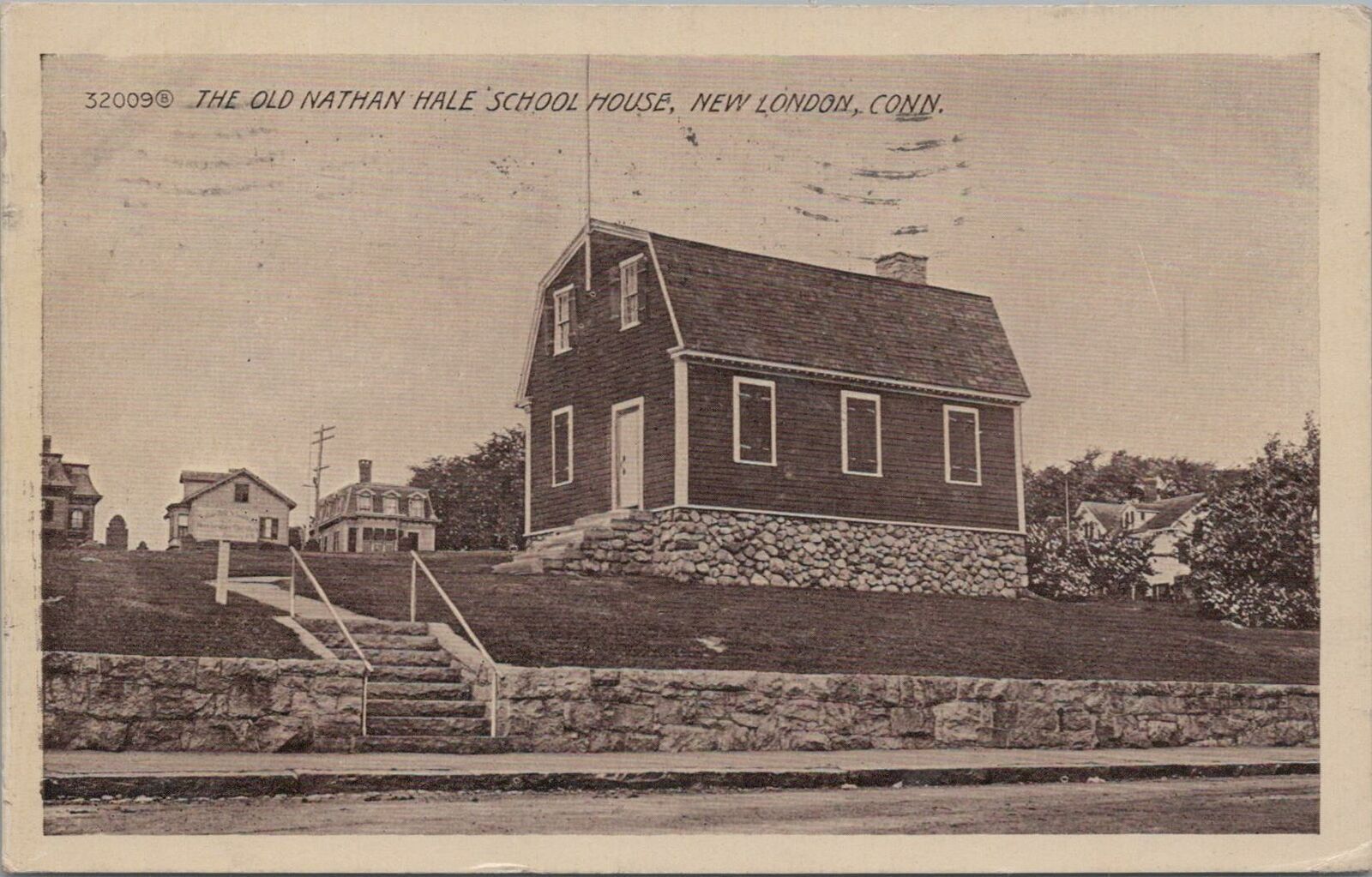 Postcard The Old Nathan Hale School House New London CT 1911 | United ...