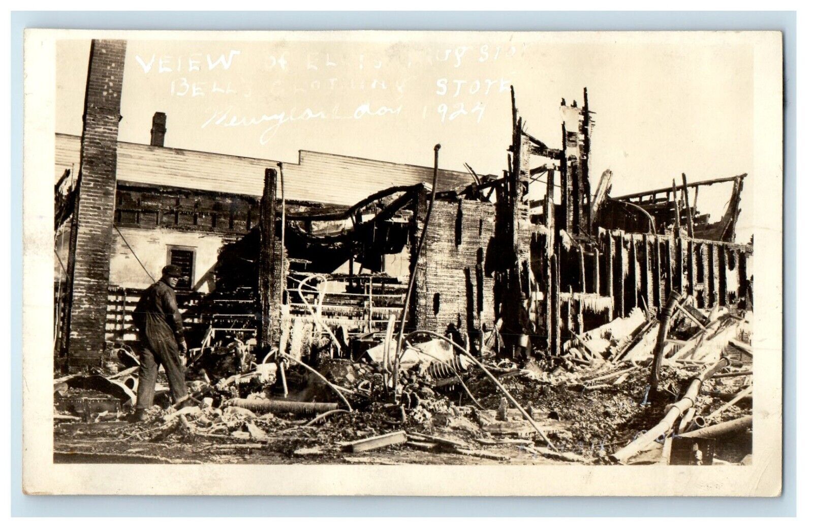 1924 Ellis Drug Store Fire Disaster Aftermath Limon CO #2 RPPC Photo ...