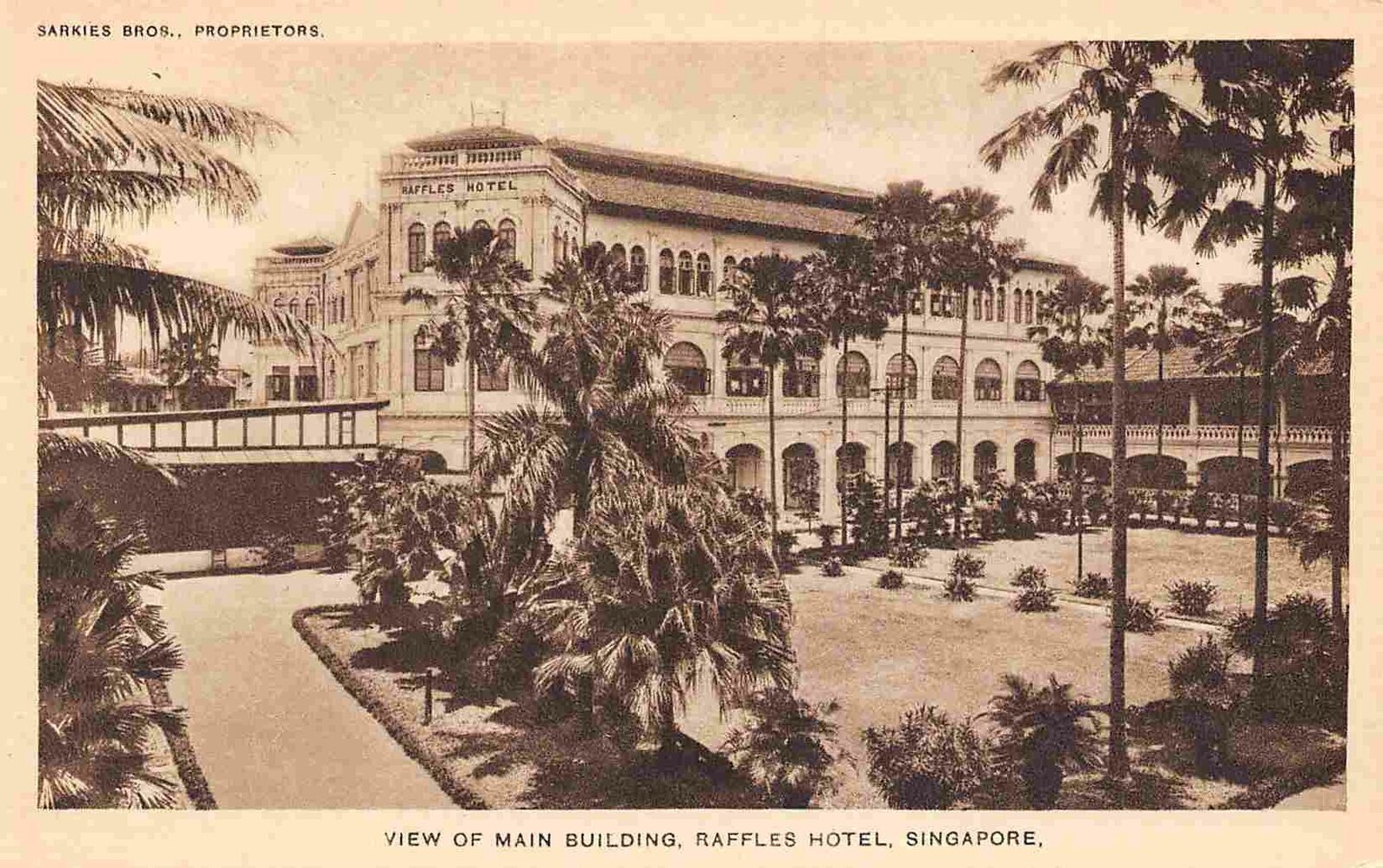 Raffles Hotel Main Building Singapore postcard | Asia & Middle East ...