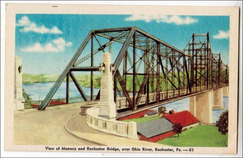Monaca & Rochester Bridge, Ohio River, Rochester PA | United States ...