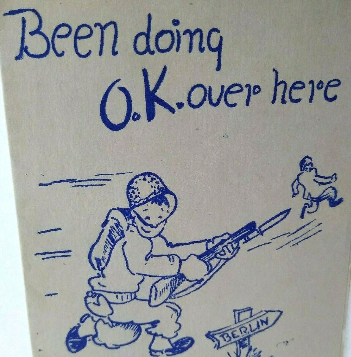 Wartime Easter Greeting Card 1944 Berlin Soldiers Weird Bunny Rabbit ...