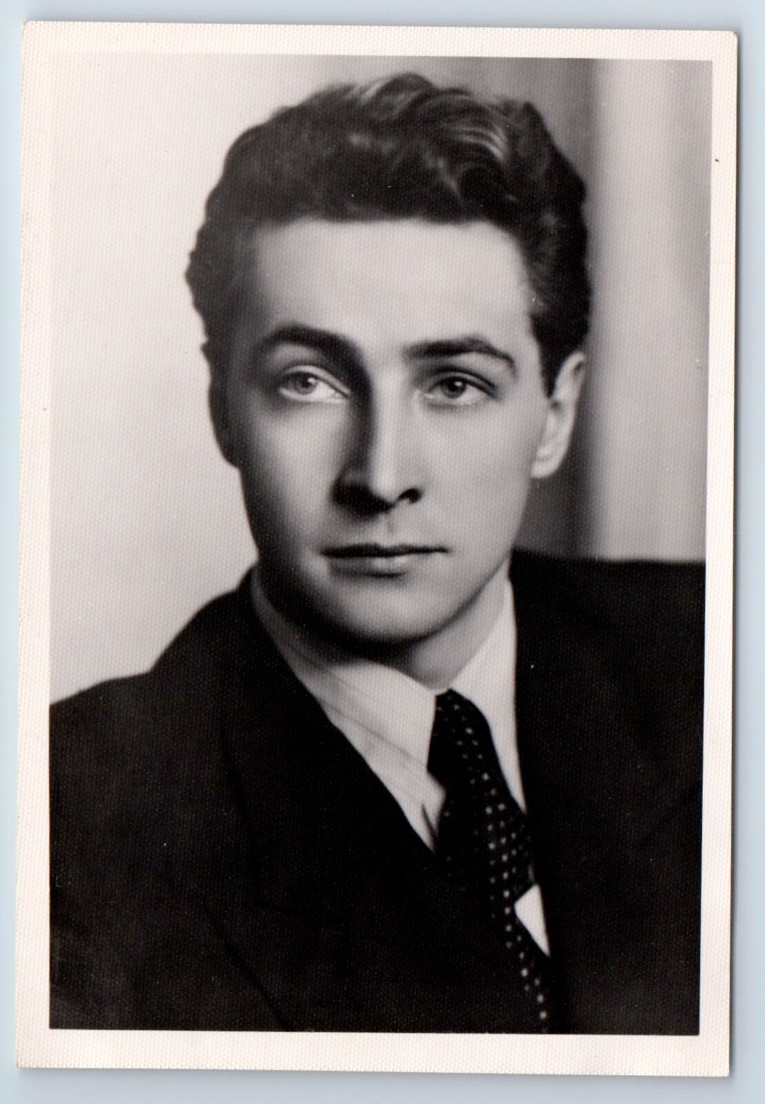 1959 Vyacheslav Tikhonov Great Film Actor Spy RPPC Soviet USSR Postcard ...