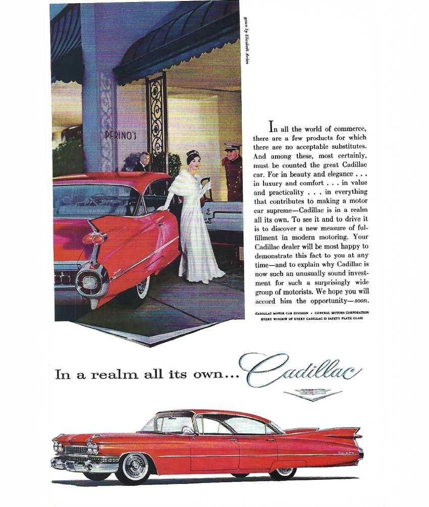 Vintage Magazine Ad - 1959 Cadillac Sedan de Ville | Ephemera ...