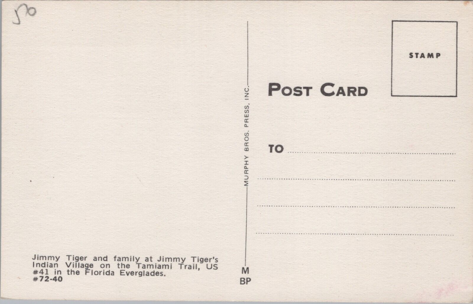 USA Indian Native American Jimmy Tiger Indian Village Chrome Postcard ...