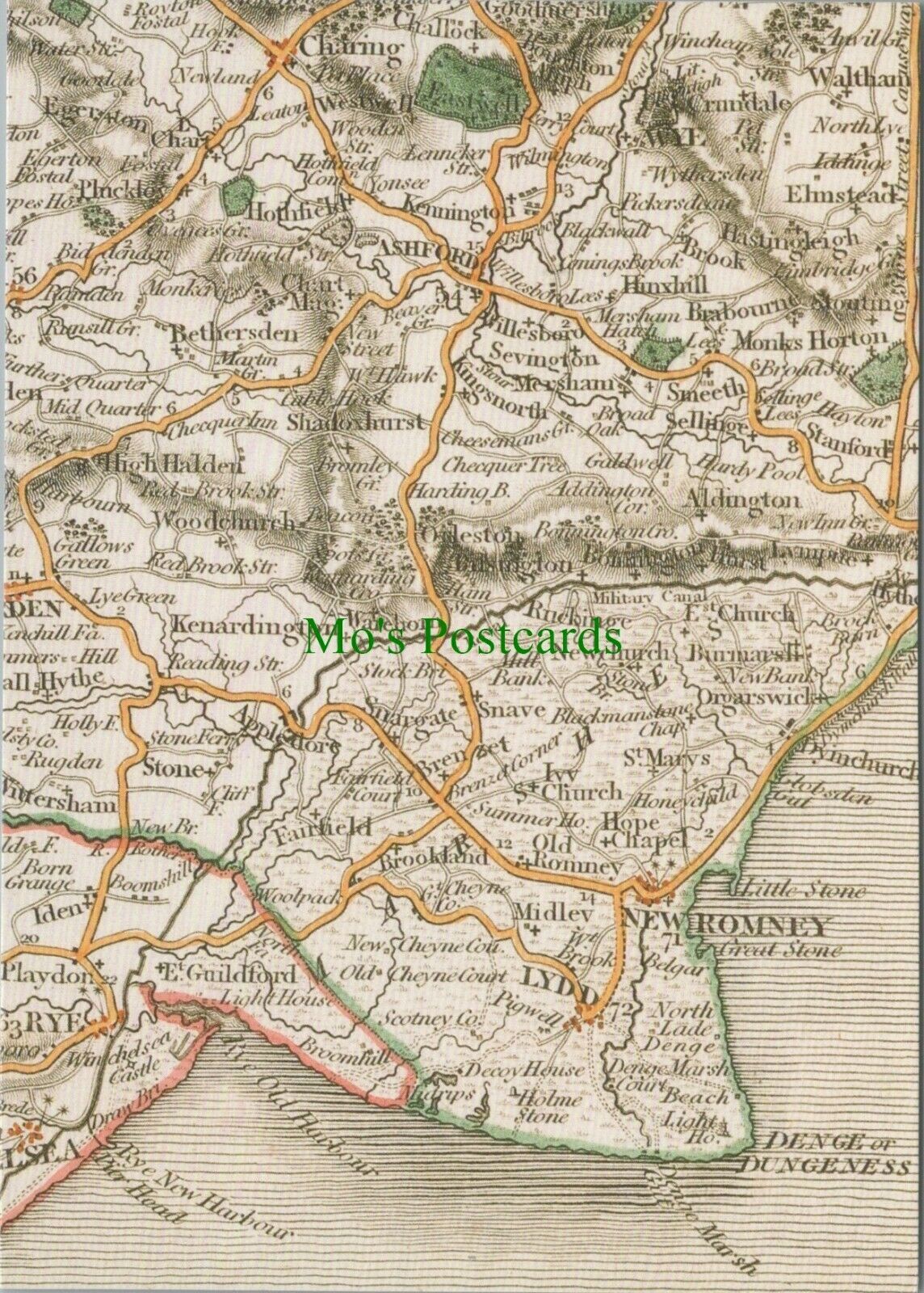 Maps Postcard - Part of John Carey's New Map of England and Wales ...