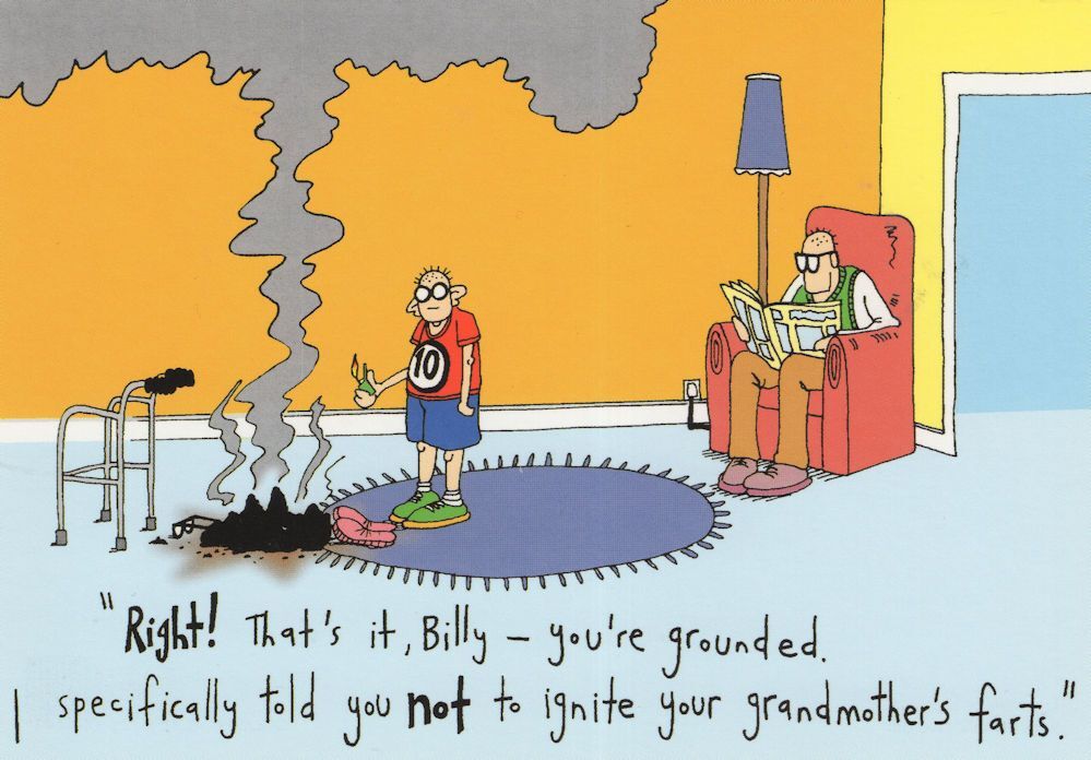 Lighting Farts Comic Farting Humour Postcard | Topics - Humour ...