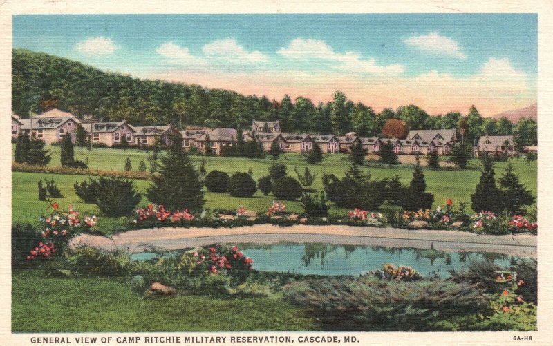 Vintage Postcard 1936 General View Camp Ritchie Military Reservation ...