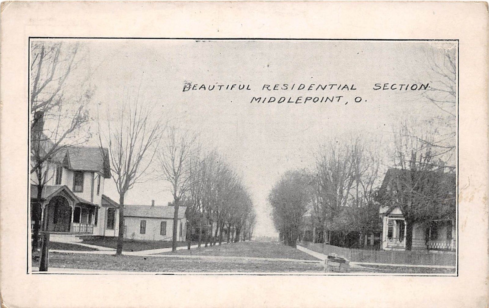 E43/ Middlepoint Ohio Postcard c'10 Beautiful Residential Section Homes ...