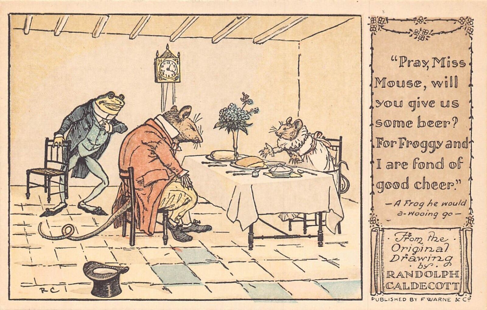 L338 Humanized Frog and Mouse anthropomorphic R Caldecott comic ...