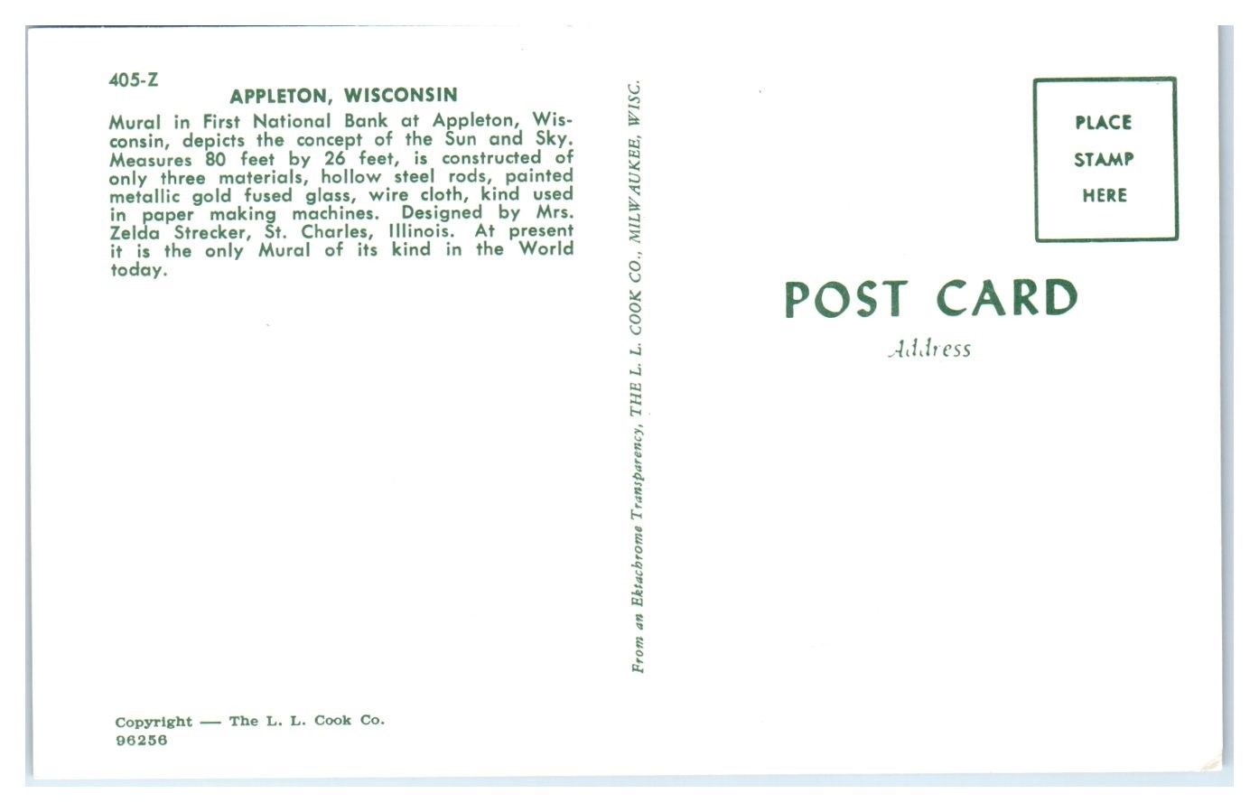 1950s/60s First National Bank, Appleton, WI Postcard | United States ...