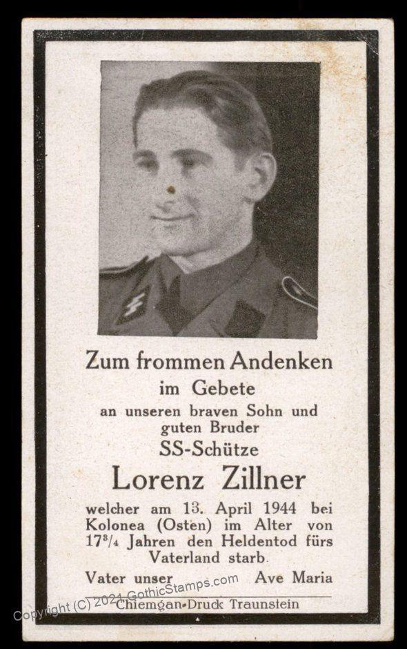 3rd Reich Germany Fallen Waffen SS/Polizei Burial Death Mourning ...