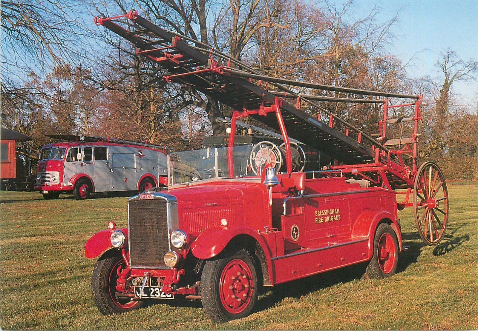 Postcard Pump Escape Leyland Fire Engine Bressingham Steam Museum ...