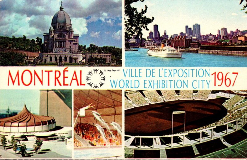 Expos Montreal Expo 67 World Exhibition City Multi View Showing Stadium ...
