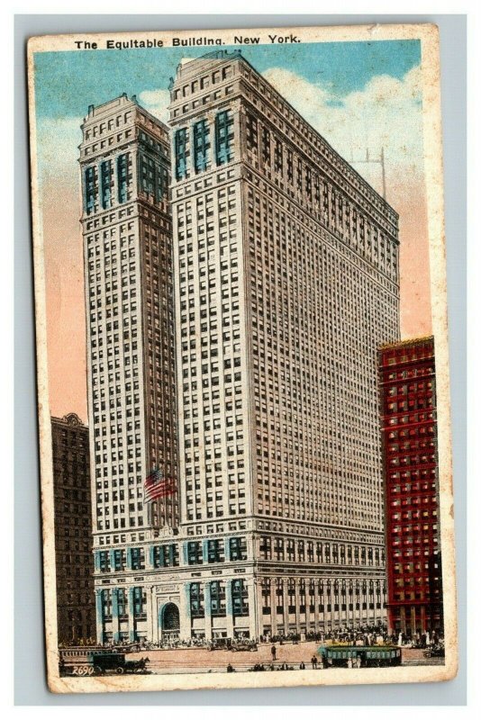 Vintage 1921 Postcard The Equitable Building Manhattan New York City NY ...