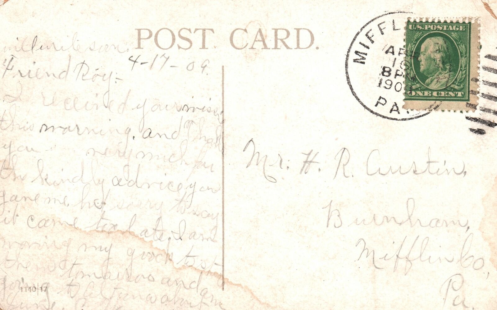 Vintage Postcard 1910's Girl Sneaking Out Cheer Up! After Rain Comes ...