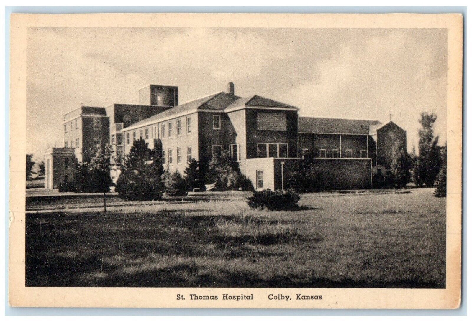 c1930's St. Thomas Hospital Building Colby Kansas KS Unposted Vintage ...