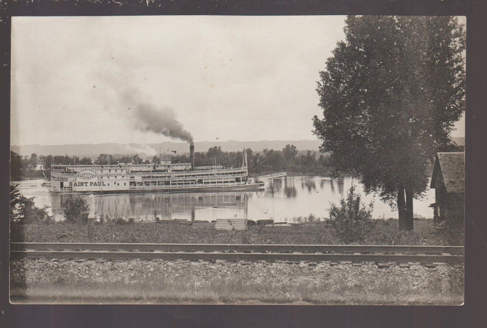 rppc c1910 STEAMBOAT SAINT PAUL Streckfus Line MISSISSIPPI RIVER ...