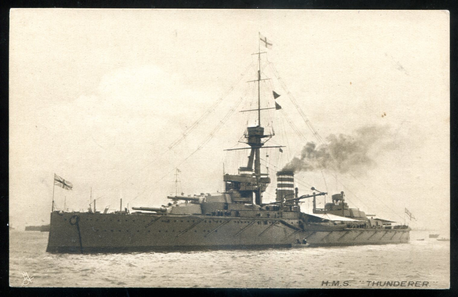 dc192 - HMS THUNDERER 1910s Navy Battleship. Our Ironclads Series by ...