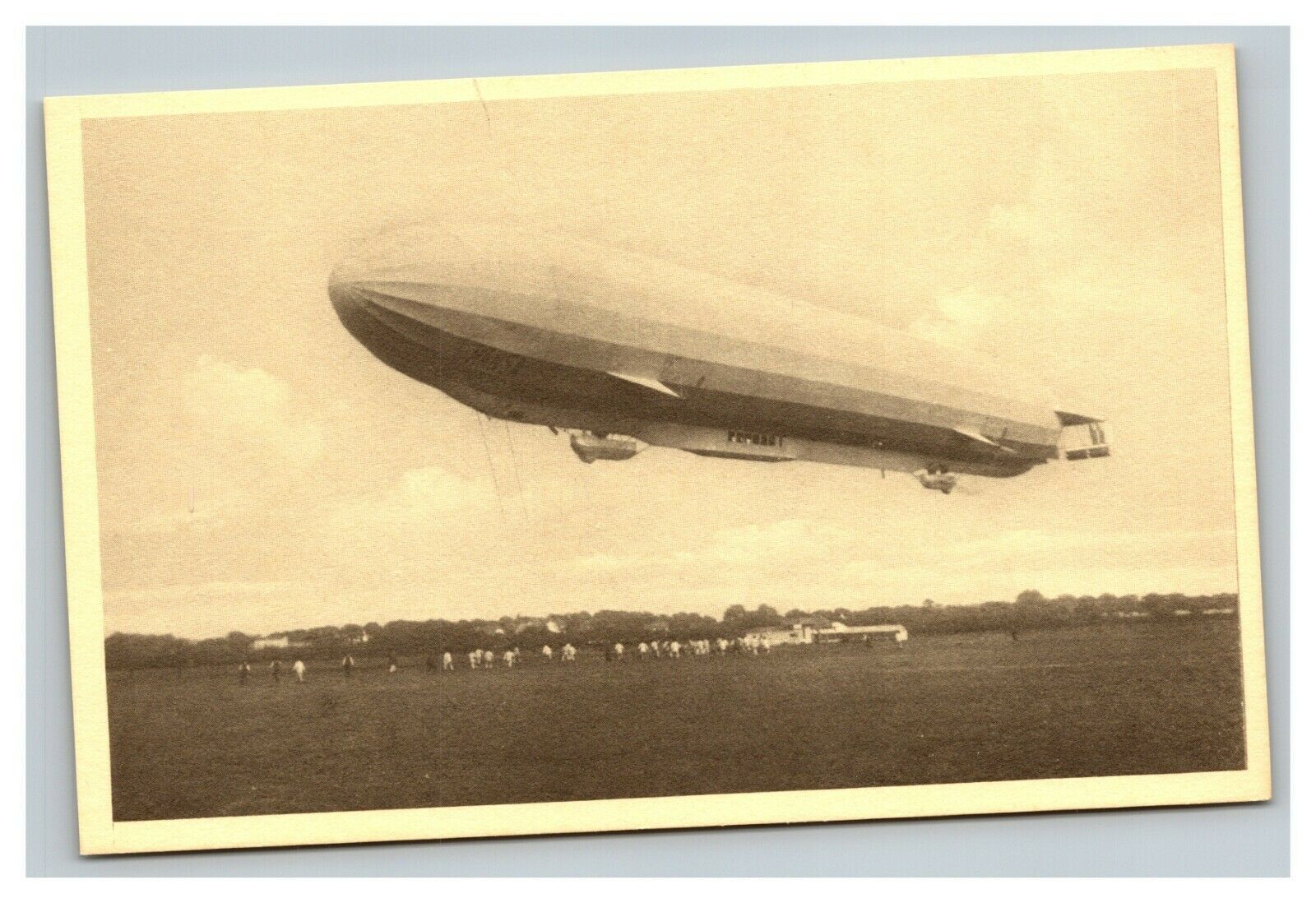 Vintage 1930's Postcard German Airship in Flight in Pre WW2 Germany ...
