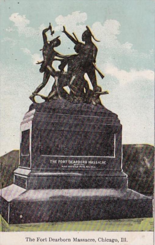 Illinois Chicago Fort Dearborn Massacre Monument | United States ...
