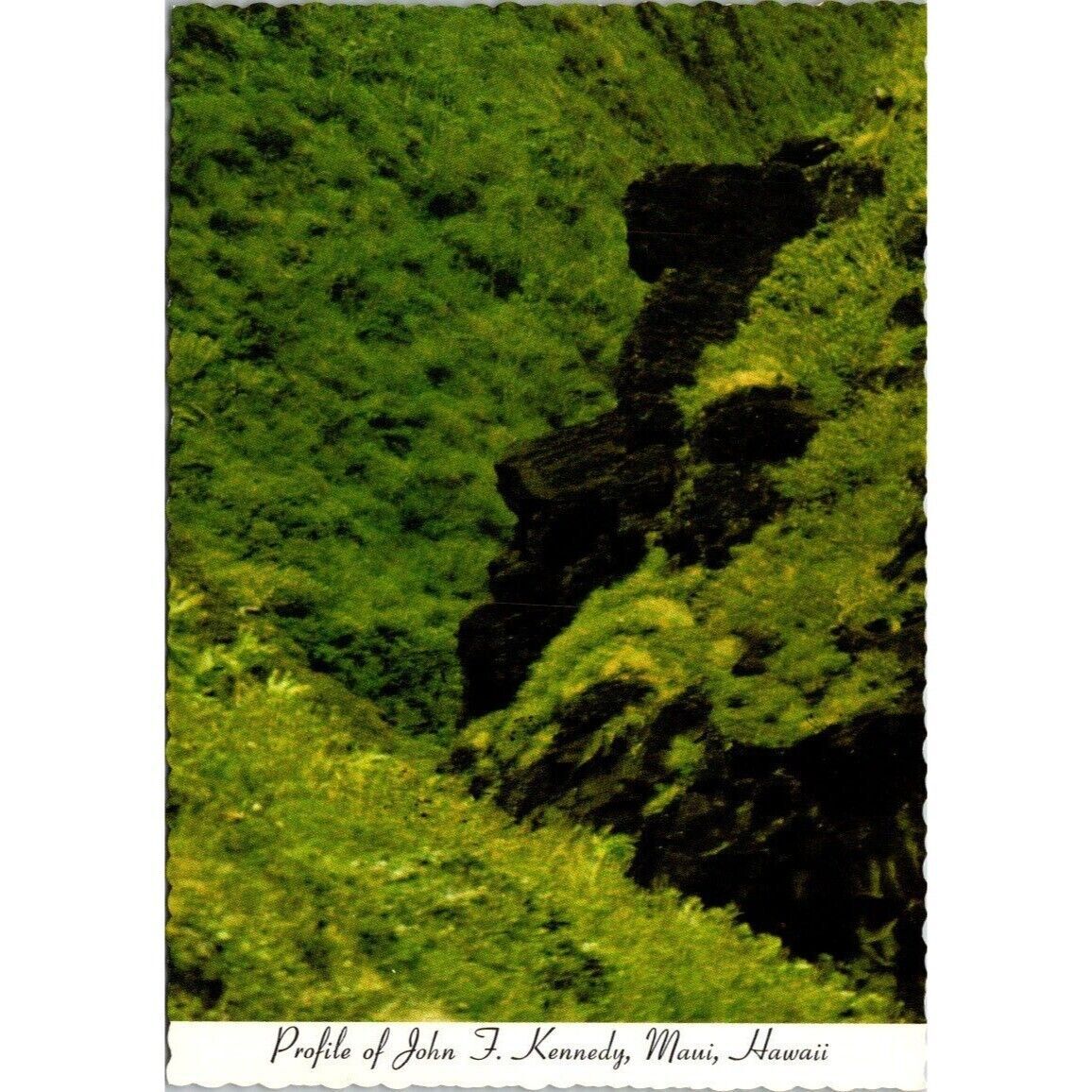 Vintage Hawaii Chrome Postcard, Kennedy Profile Lava Rock Black Gorge ...