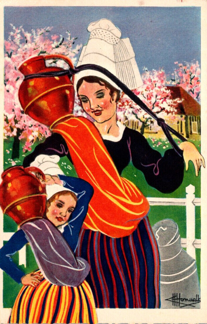 French Mother and Daughter In Traditional Costume | Topics - Folklore ...