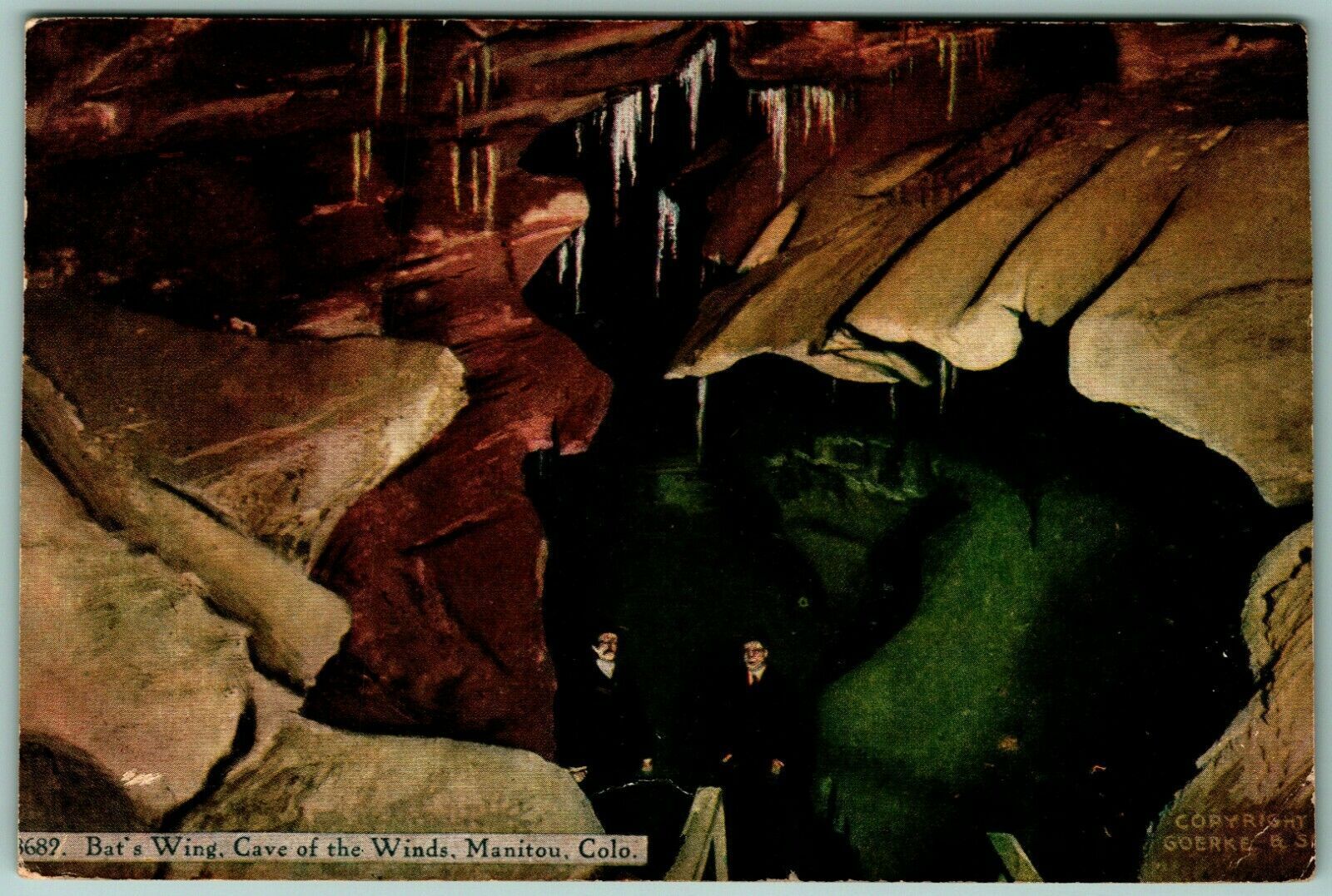 Bat's Wing Cave Cave of the Winds Manitou Colorado CO UNP DB Postcard ...