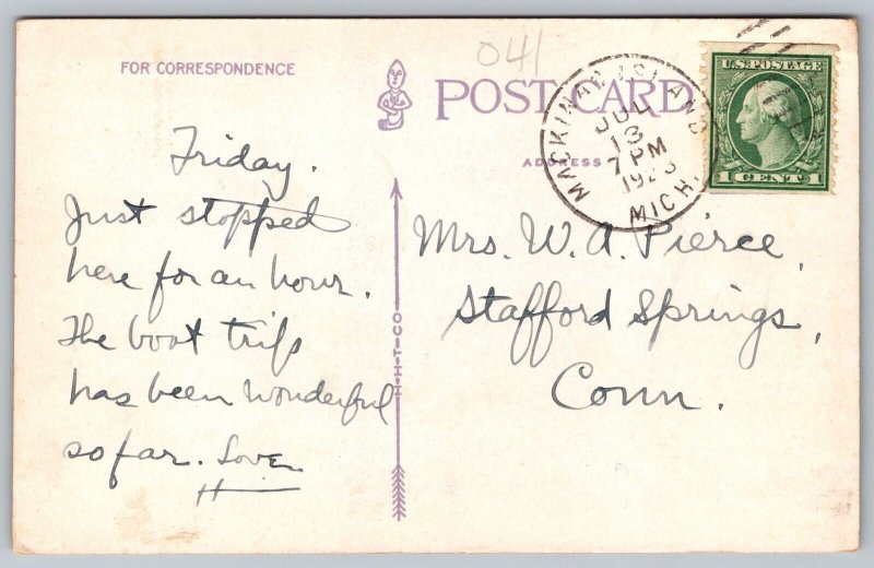 Old Block House Mackinac Island Michigan Cannon Waterfront Vintage UNP ...