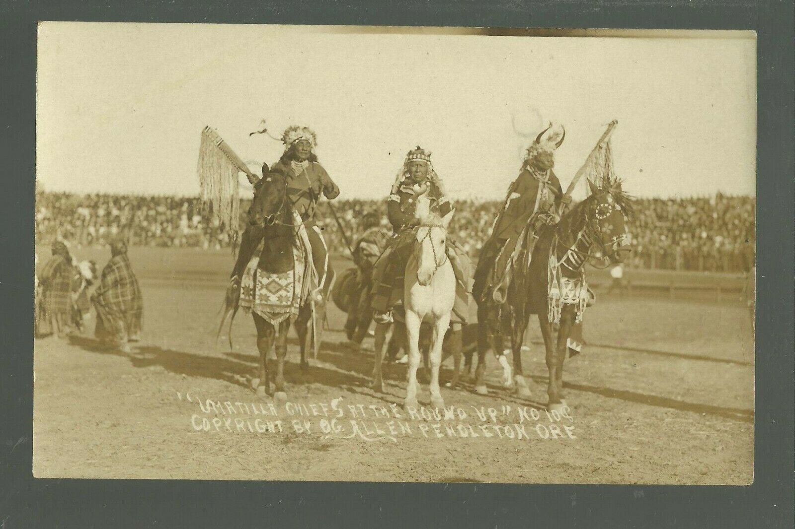 Pendleton OREGON RPPC 1910 UMATILLA INDIAN CHIEFS Indians Horses ...