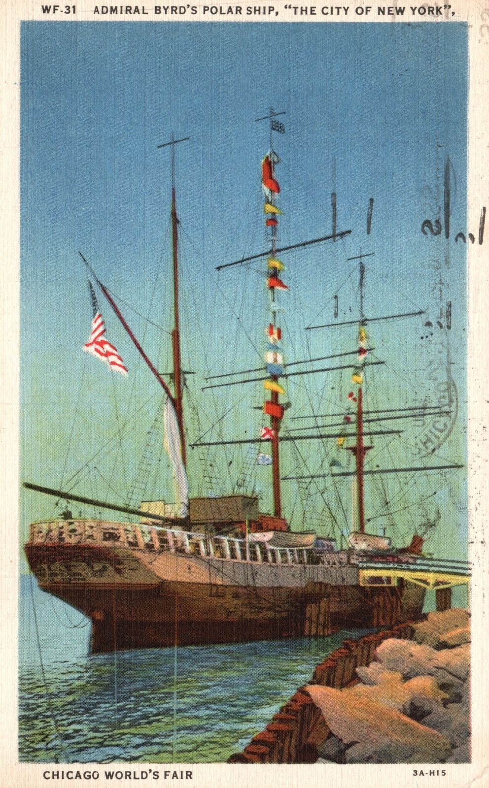 Vintage Postcard 1933 Admiral Byrd's Polar Ship The City Of New York ...