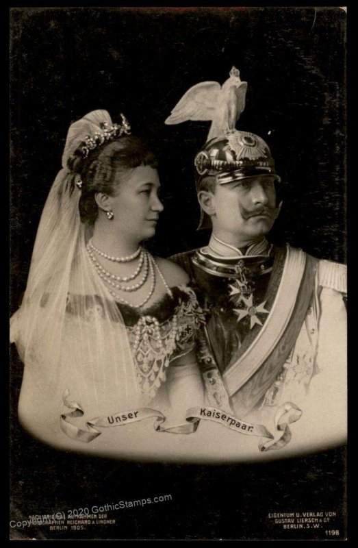 Germany WWI Kaiser Wilhelm II And Wife Patriotic RPPC G79547 | Europe ...