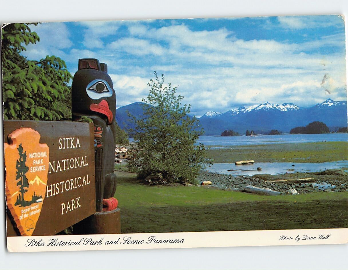 Postcard Sitka Historical Park and Scenic Panorama, Sitka, Alaska ...