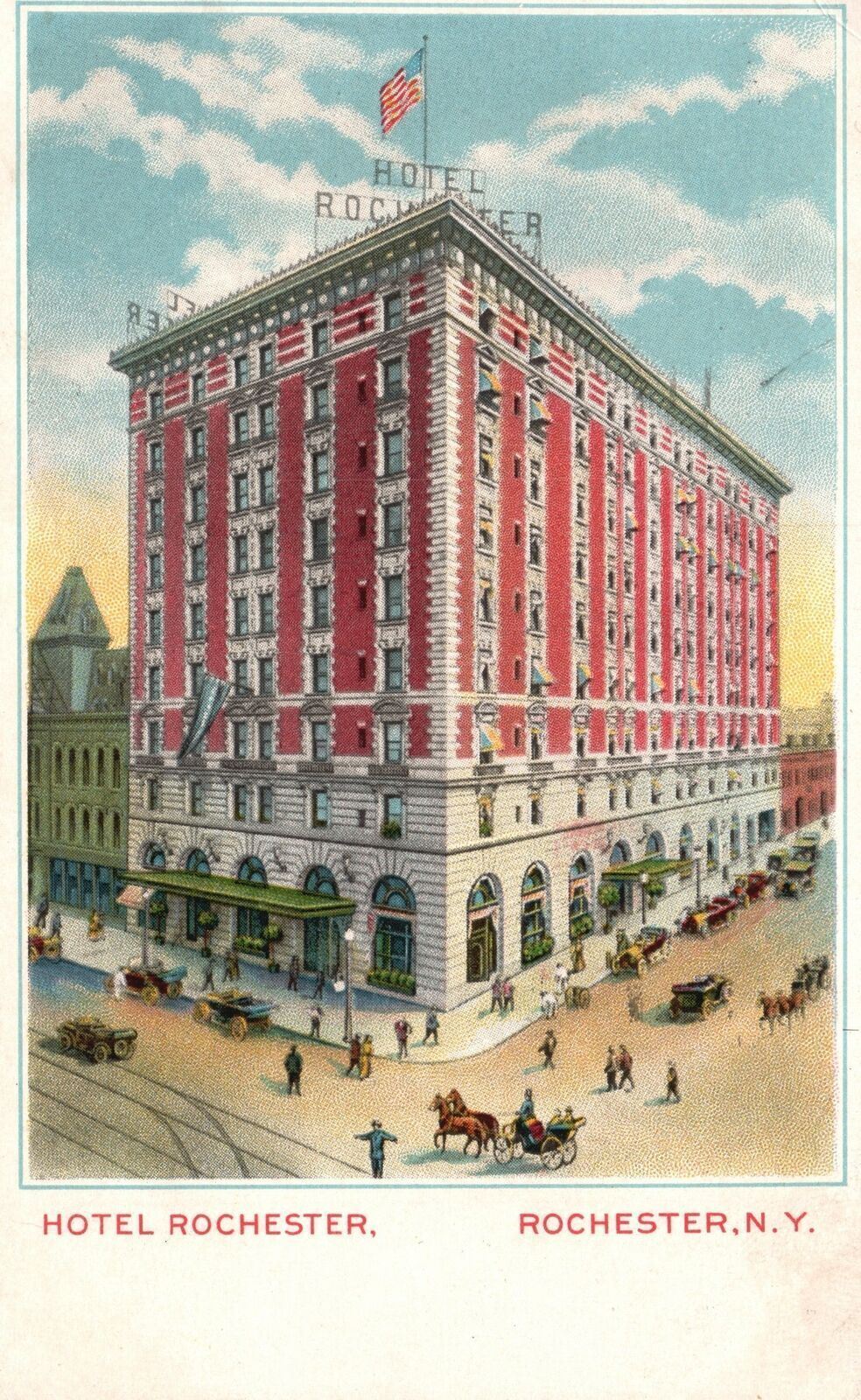 Vintage Postcard 1921 Hotel Rochester Building New York Structure U.S ...