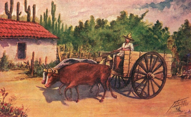 Vintage Postcard 1948 Mexico En Colores Painting Art Beautiful ...