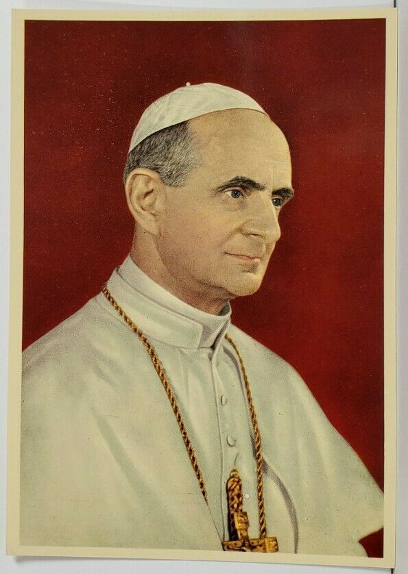 POPE PAULUS VI Portrait Vintage 1960s Postcard P2 | Latin & South ...