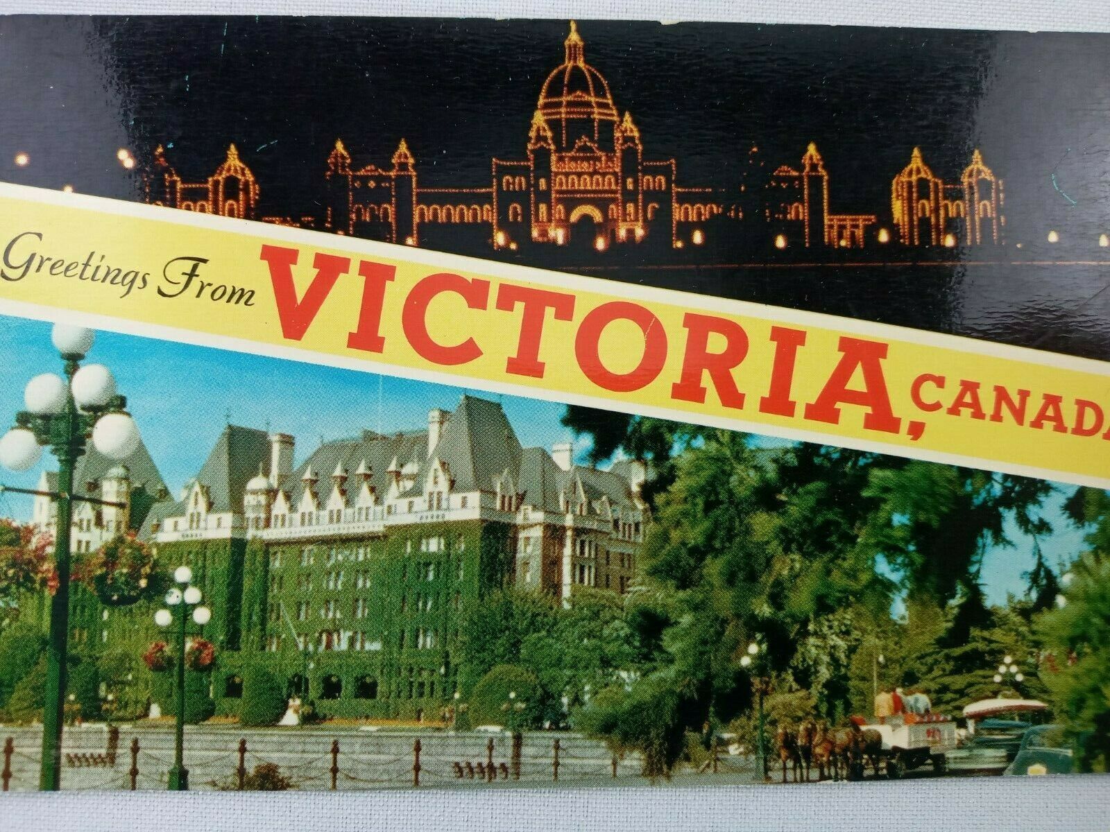 Vintage Postcard Greetings from Victoria Canada Parliament Building ...