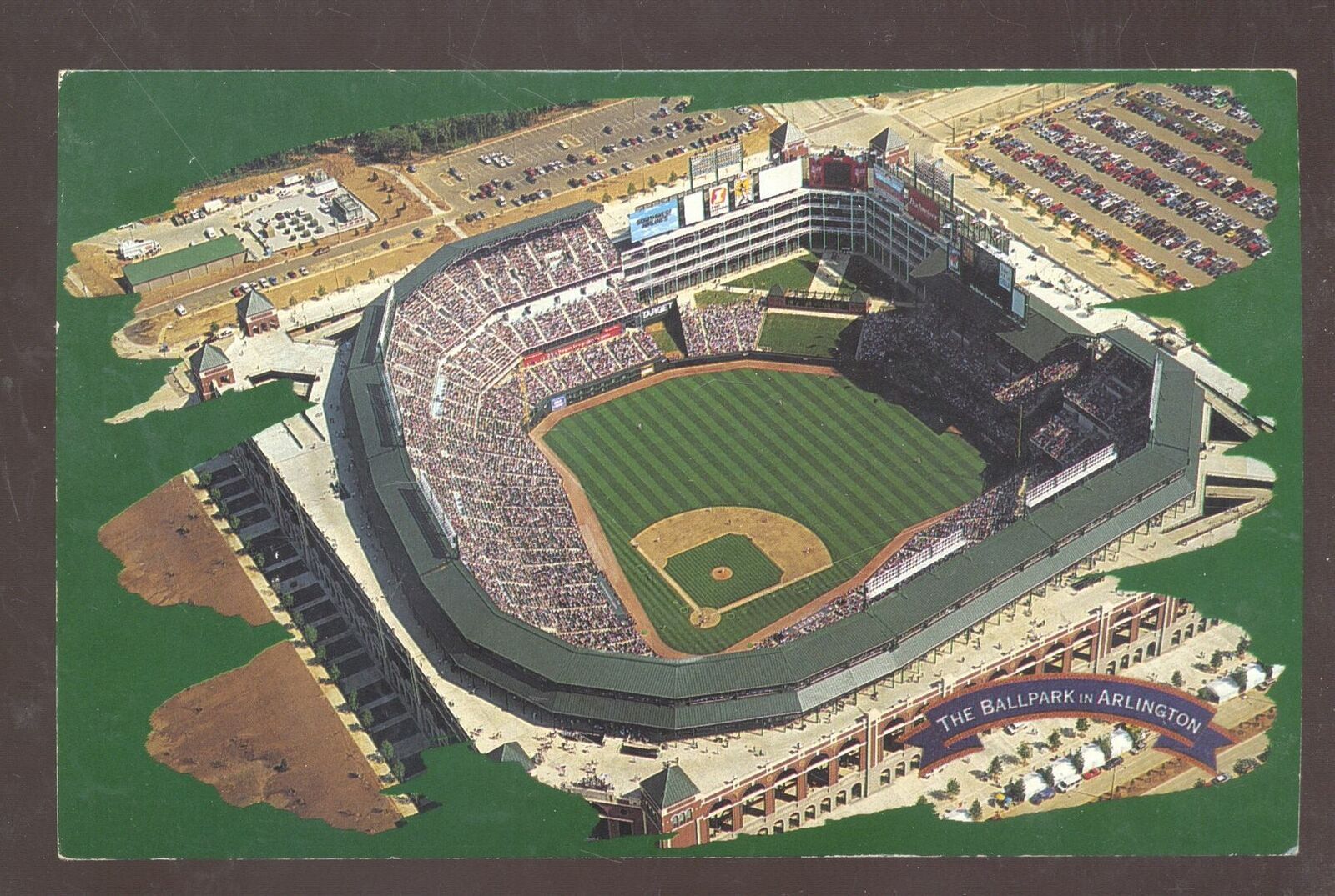 Arlington Texas Rangers Baseball Stadium Game Aerial View Postcard ...
