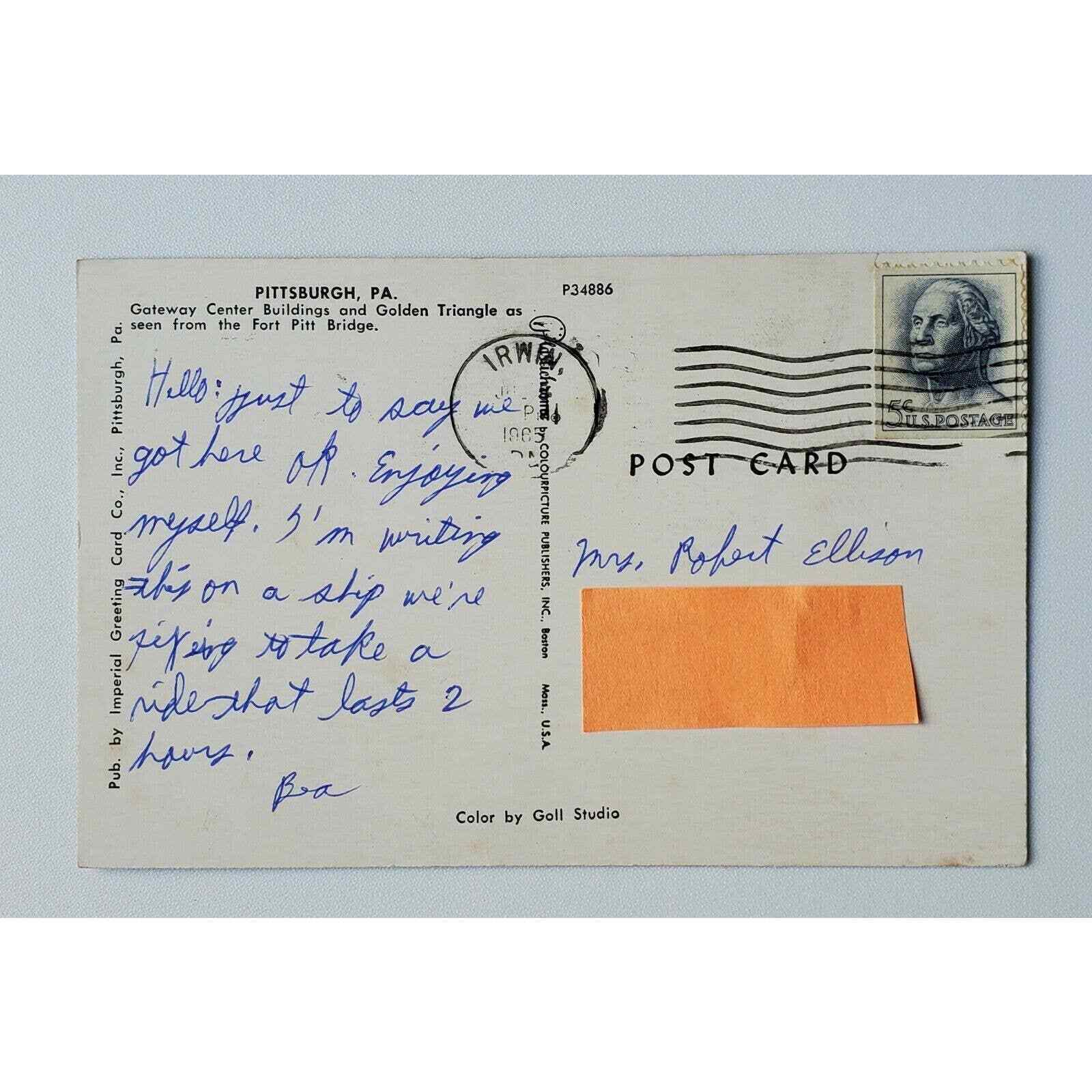 Gateway Center Buildings Golden Triangle Fort Pitt Bridge Posted 1965 ...