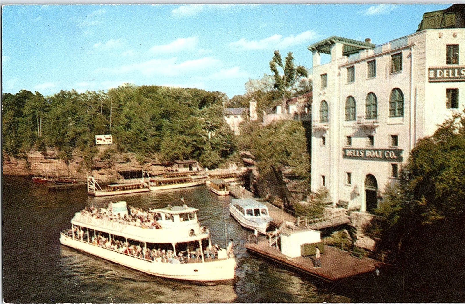 Chrome BOATS SCENE Wisconsin Dells - Near Baraboo & Portage WI AH7456 ...