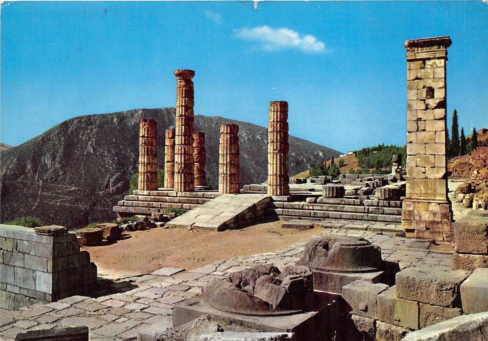 BG12155 delphi the temple of apollo the columns greece | Europe ...