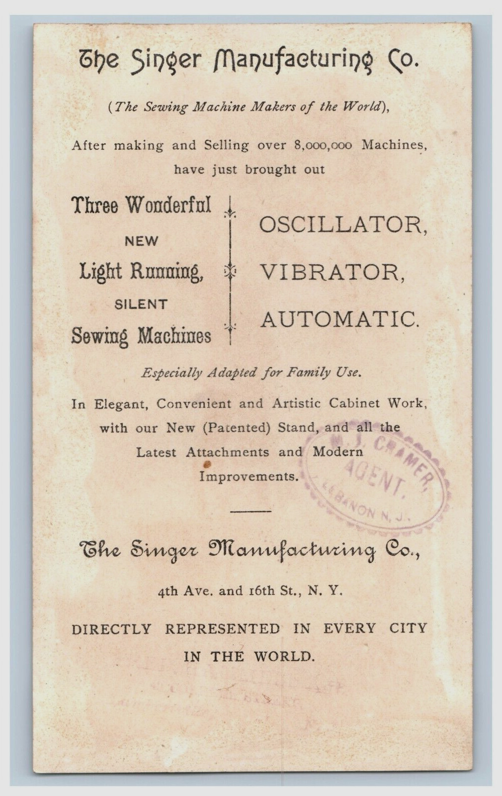 1880s-90s Singer Sewing Machine M.J. Cramer Romeo & Juliet Children #7N ...