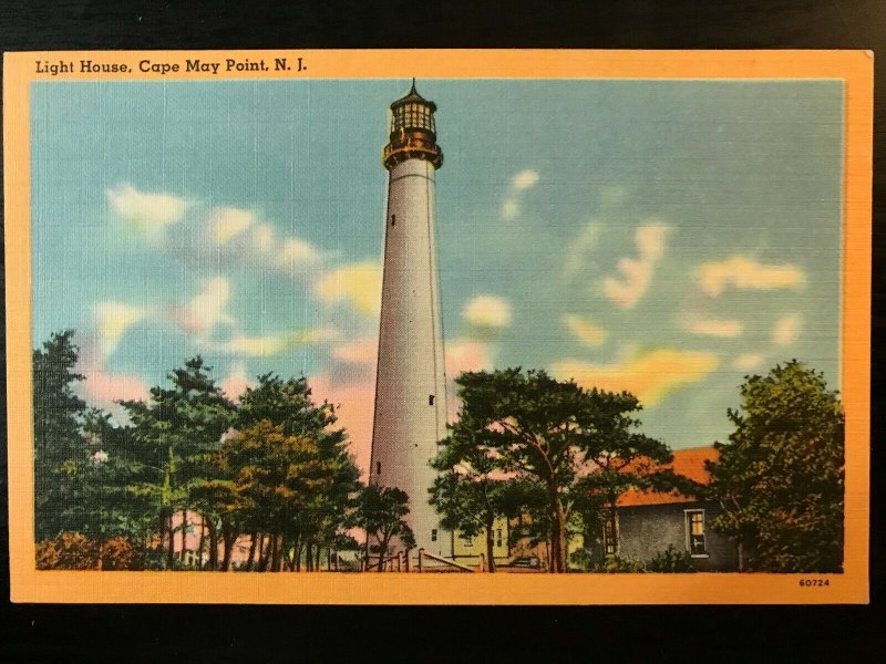 Vintage Postcard 1930-1945 Cape May Light House Cape May Point N.J ...