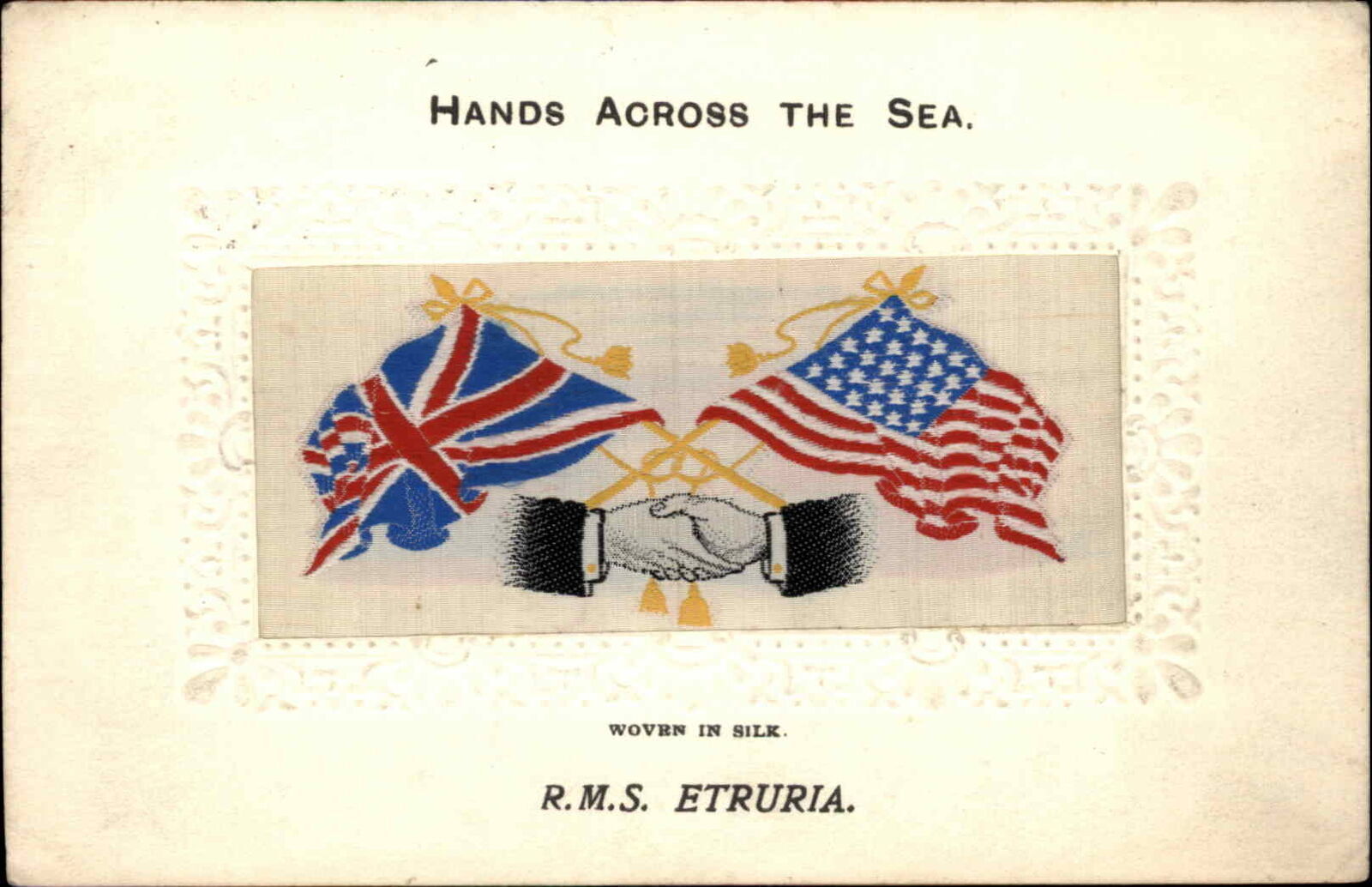 Steamship RMS Etruria American British Flags PAQUEBOT Used Postcard ...