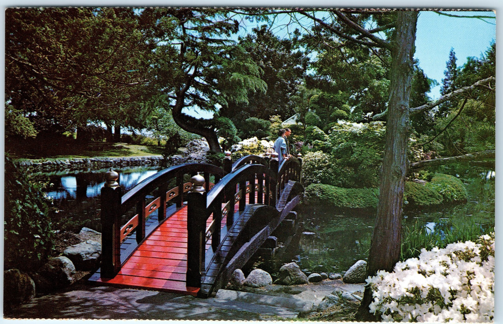 c1960s Victoria, BC, Can Japanese Gardens Bridge Royal Roads College ...