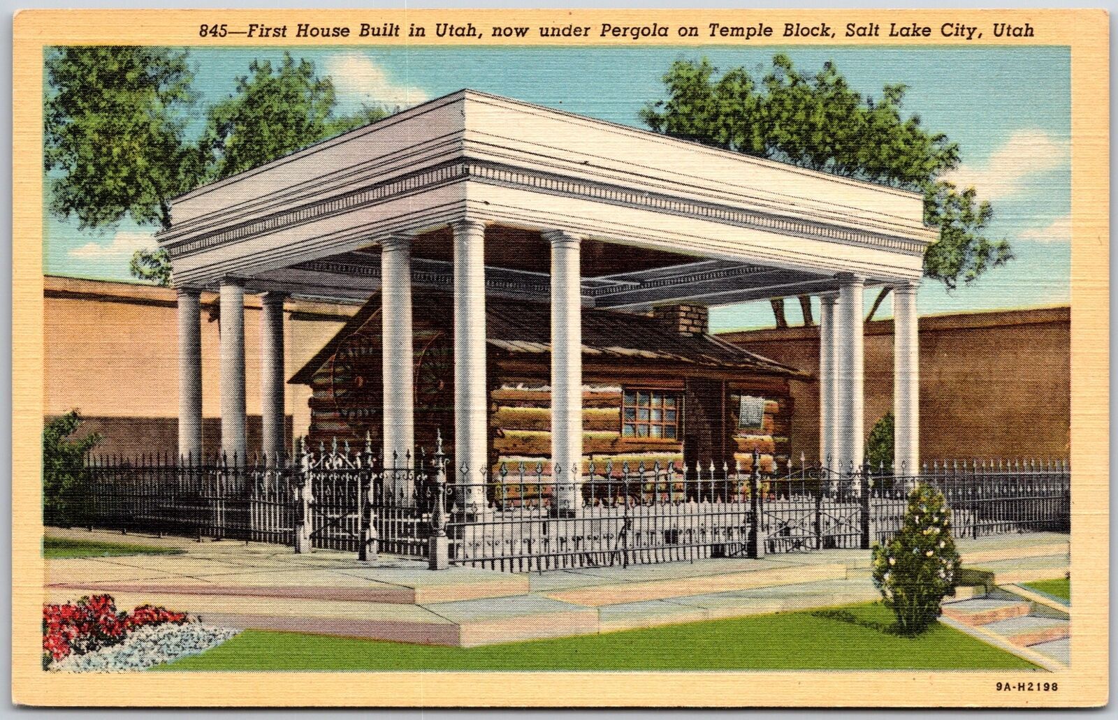 First House Built In Utah Under Pergola On Temple Block Salt Lake City ...