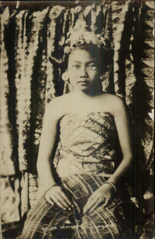 Java Woman Singapore c1920 Real Photo Postcard | Asia & Middle East ...
