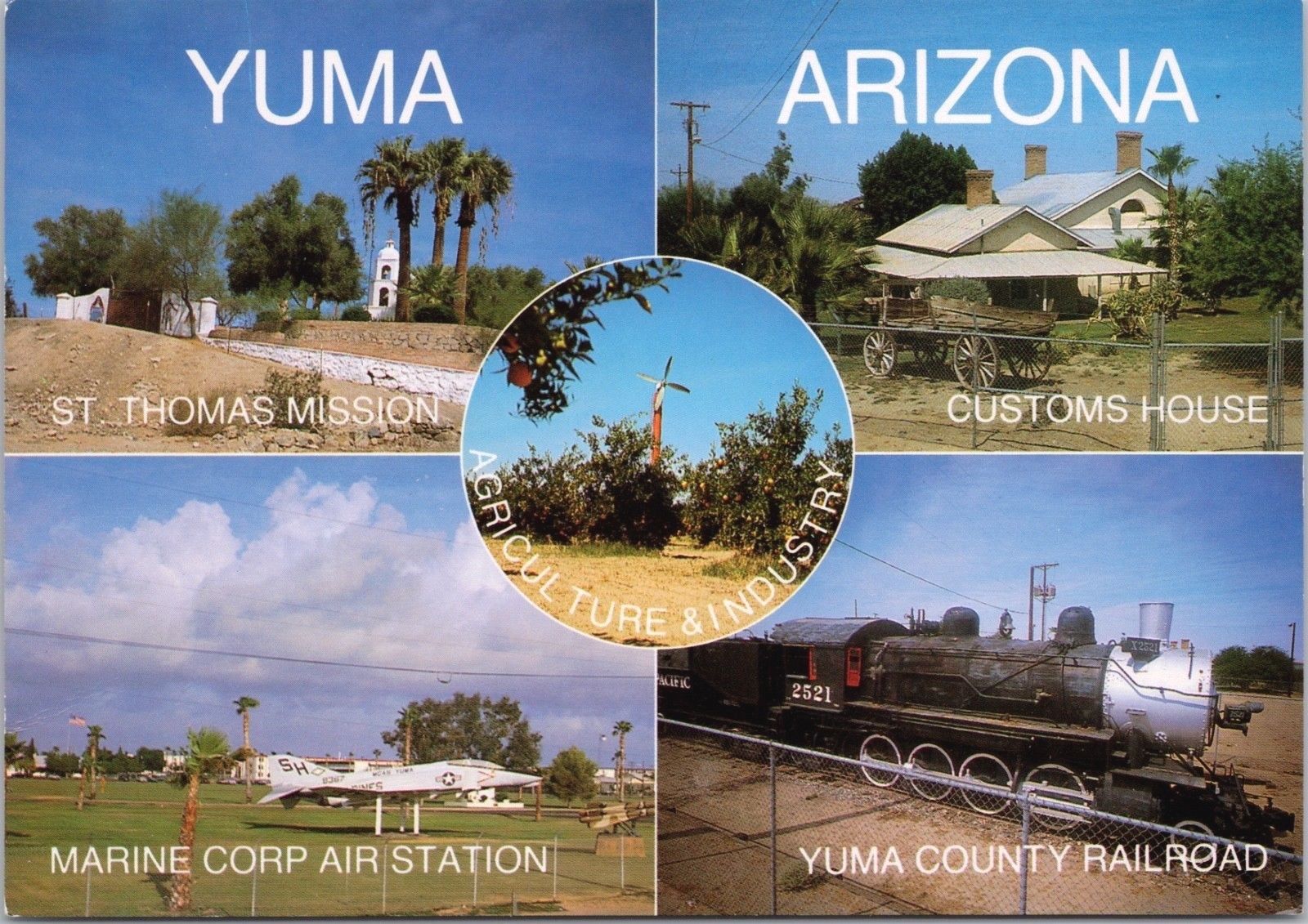 Yuma AZ Arizona Marine Corp Air Station Customs House Unused Postcard ...