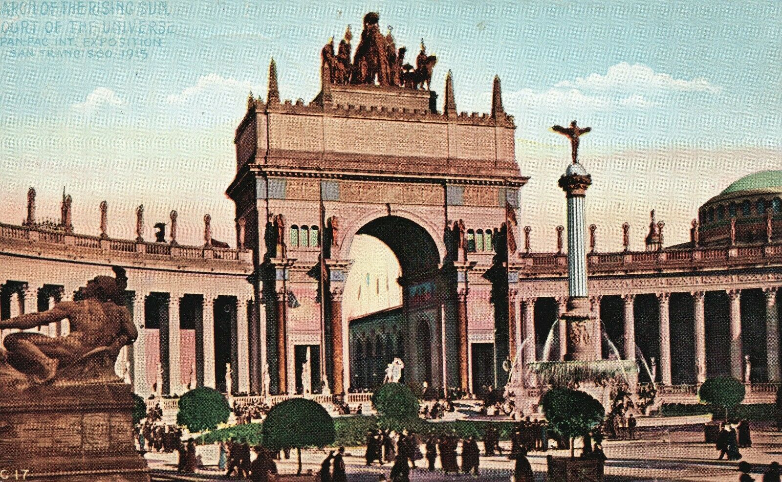 Vintage Postcard 1916 Arch of the Rising Sun Building Pan Pacific Int ...
