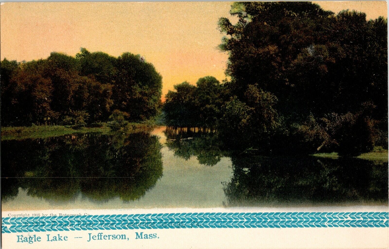Eagle Lake Jefferson Mass French River Cambridge Springs Undivided Back ...