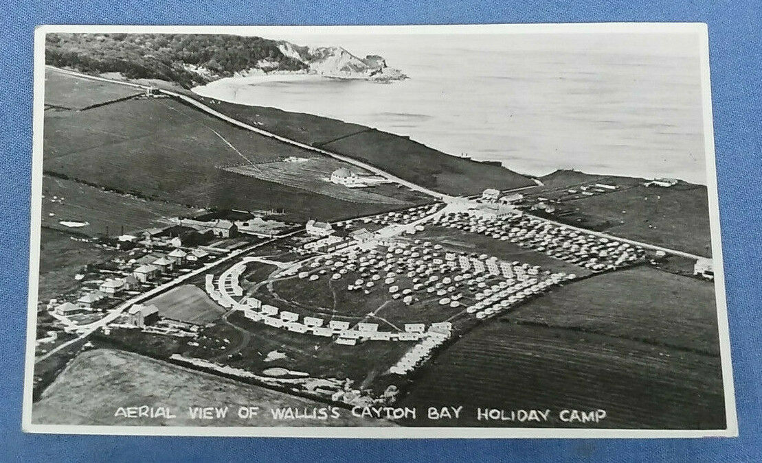 Vintage RP Postcard Aerial View Of Wallis's Cayton Bay Holiday Camp ...